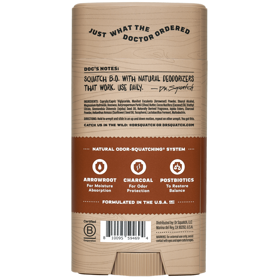 Wood Barrel Bourbon Deodorant - Dr. Squatch