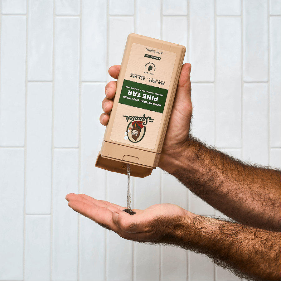 14 oz Pine Tar Exfoliating Body Wash - Dr. Squatch